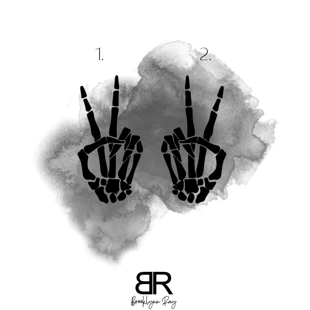 Skeleton Peace Sign Decal | Vinyl Decal | Car/laptop/tumbler Decal - Etsy