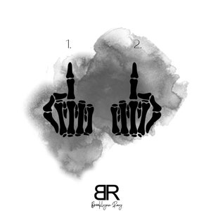 Skeleton Middle Finger Decal Vinyl Decal - Etsy