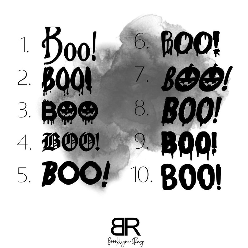 BOO! Decal | Spooky Font | Vinyl Decal | Car/laptop/tumbler Decal ...
