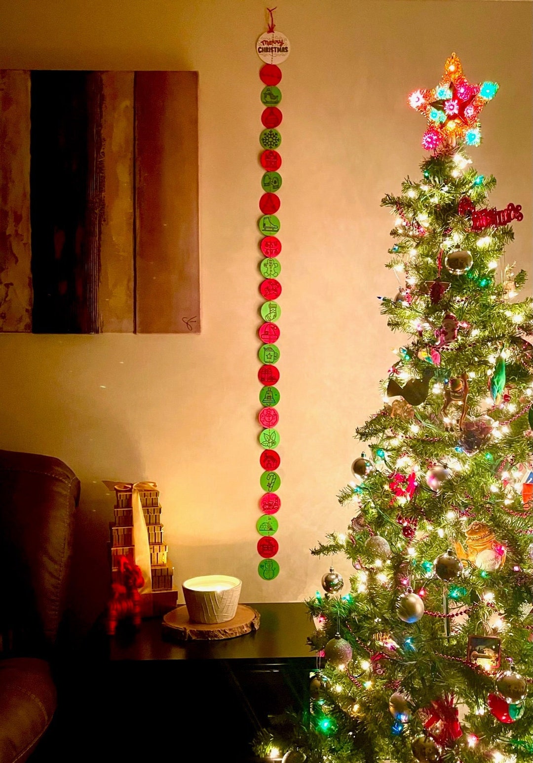 25 Days of Christmas Countdown Garland - Etsy