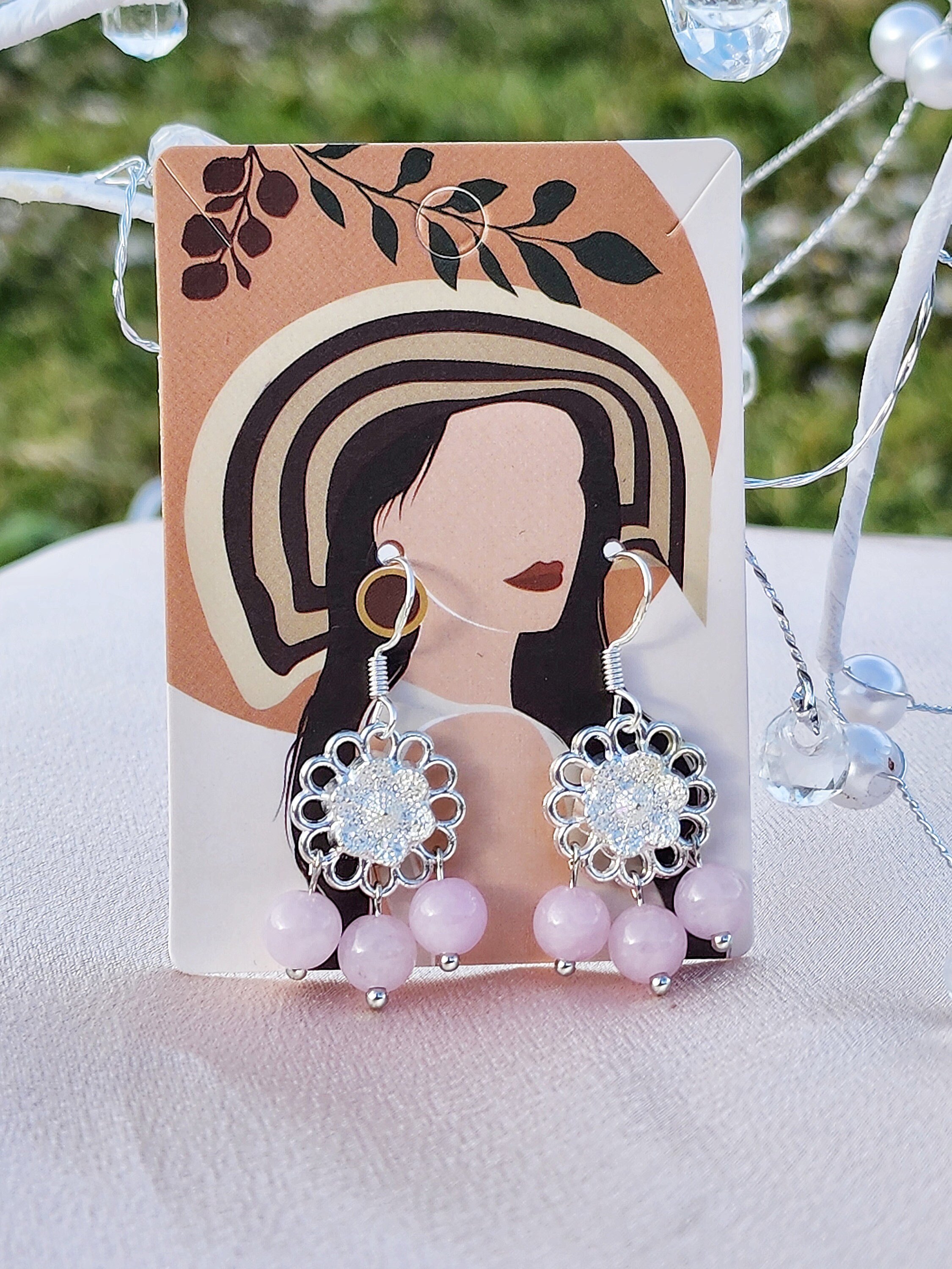 Hmong Heritage-pendant Pearl Gemstone Hook 925 Dangle Earrings - Etsy