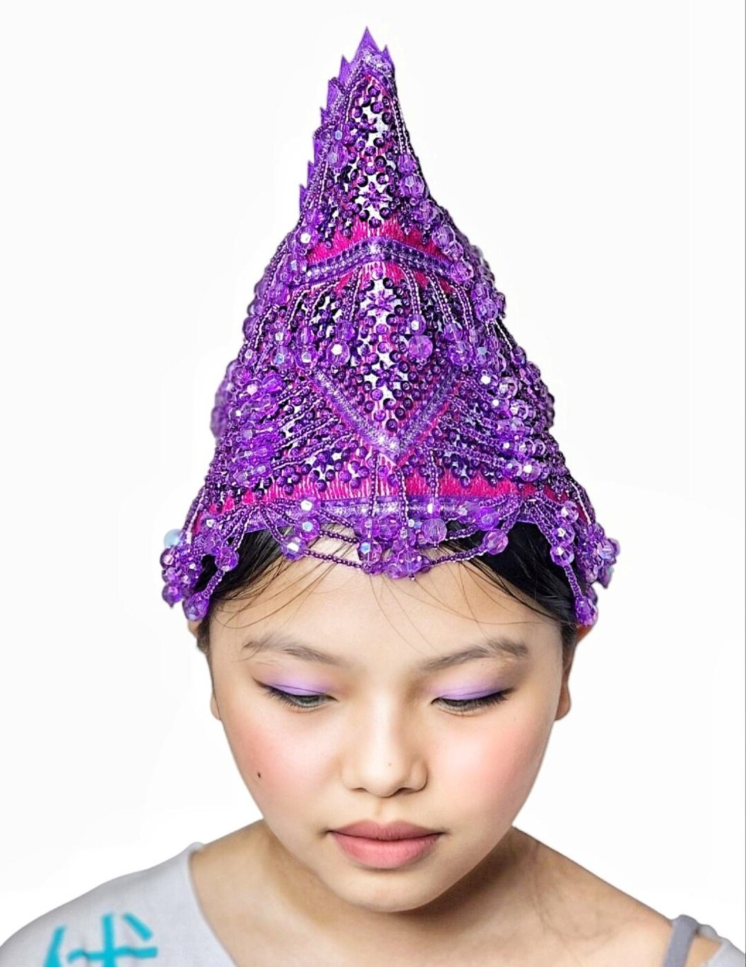 NEW ARRIVAL | Hmong Traditional Princess/queen Hat | Purple-red Threads ...