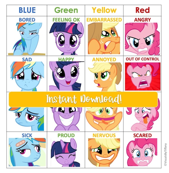 Zones of Regulation My Little Pony - Etsy Hong Kong