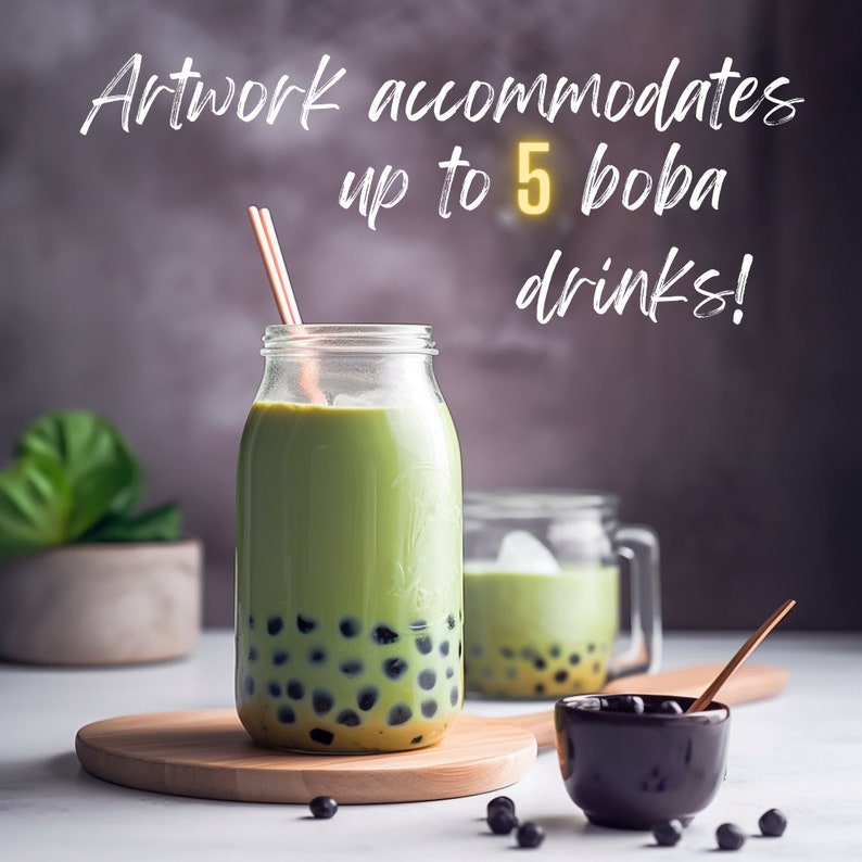 Personalized Family Portrait Boba Milk Tea Lover Gift for Sports Team ...