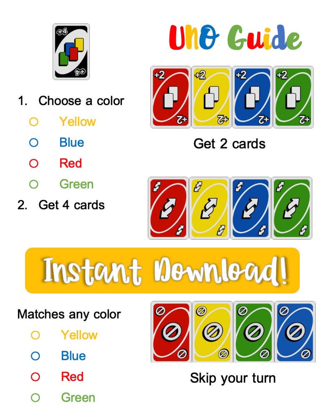 Uno Guide Etsy Uno Guide Etsy