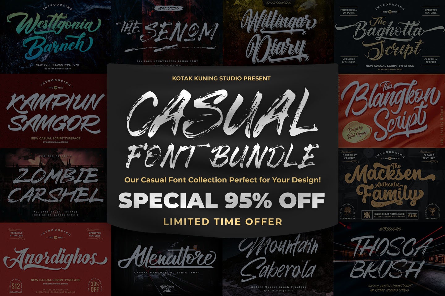 Display Font Bundle Brush Textured Font, Logo Font, Modern Font, SVG ...