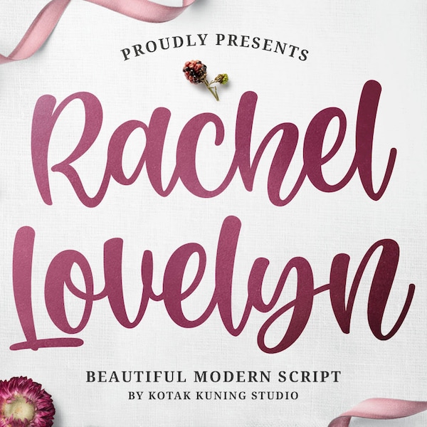 Rachel Embroidery Font - Etsy