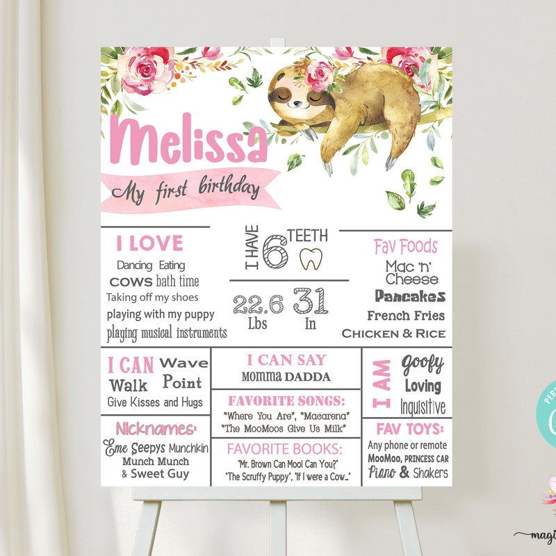 Sloth Birthday - Etsy