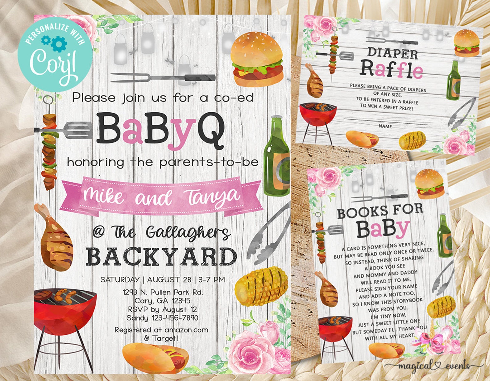 BABY-Q Baby Shower Invitation and Cards, Barbecue BBQ Baby Shower ...