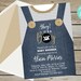 Denim Overalls Pirate Baby Shower Invitation, Boy Baby Shower Invite ...