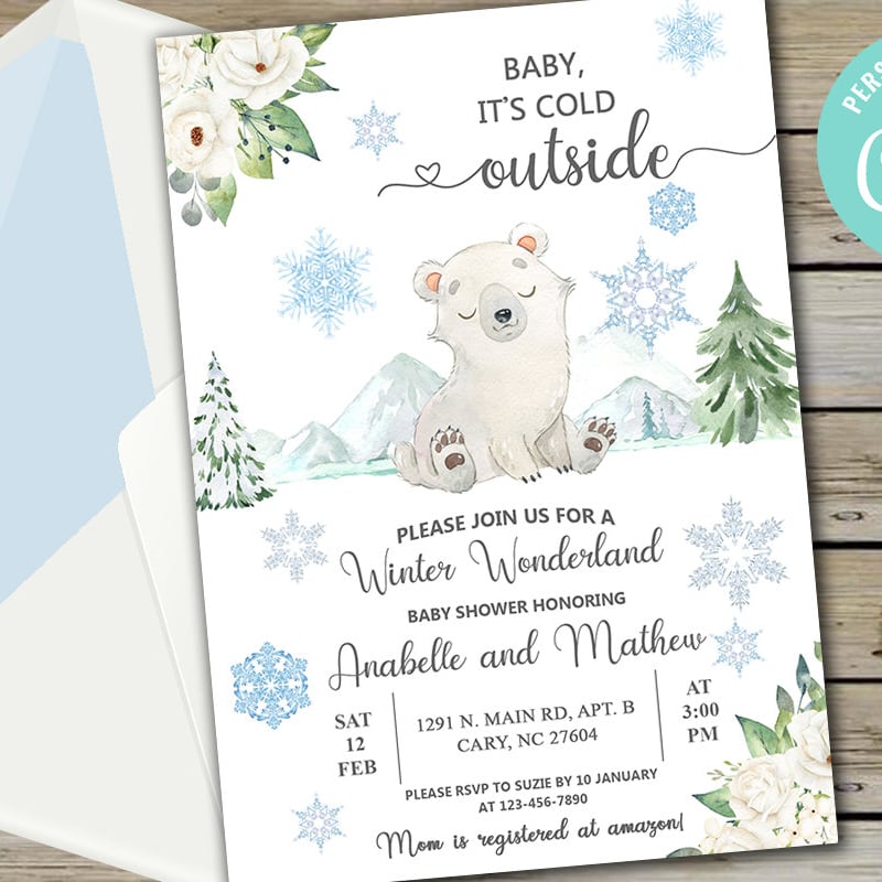 Polar Bear Baby Shower - Etsy