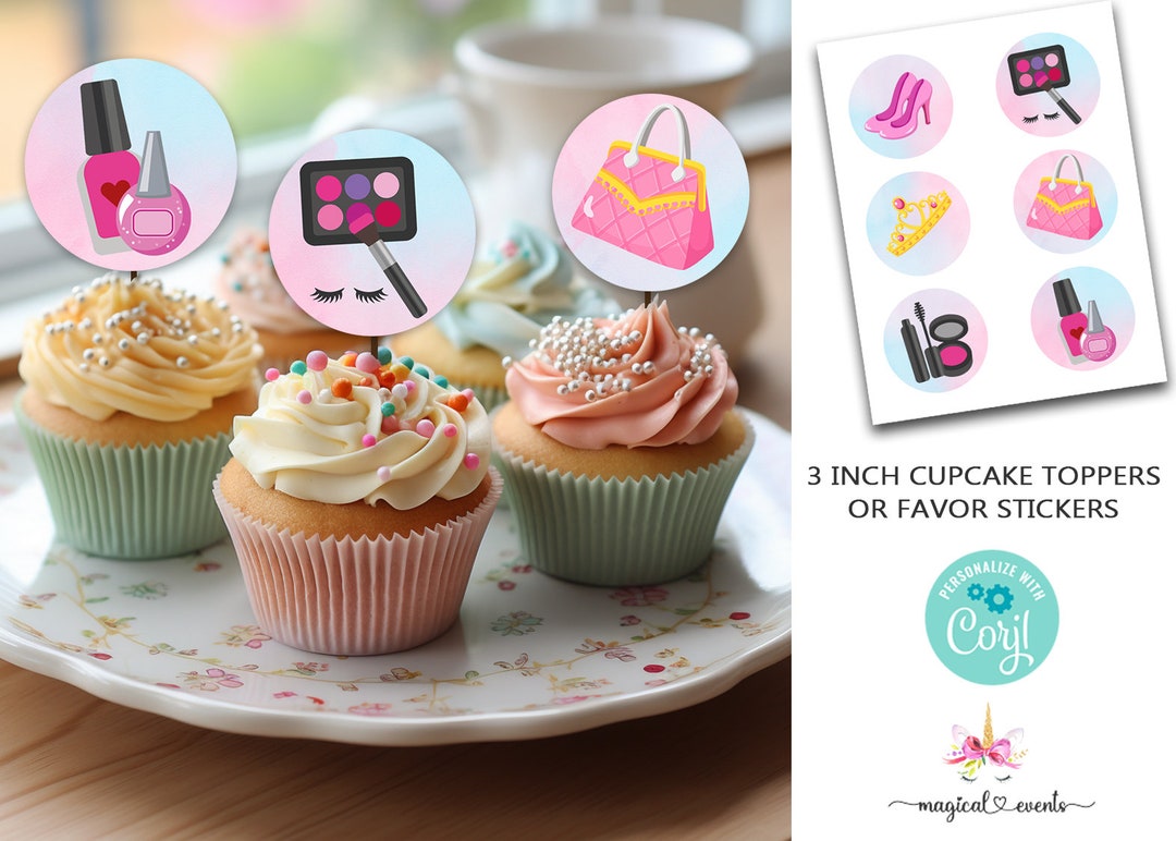 Threenager Girl 3rd Birthday Thank You Cupcake Toppers, Birthday Favors ...