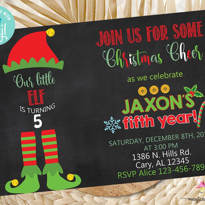 Elf Invitation - Etsy