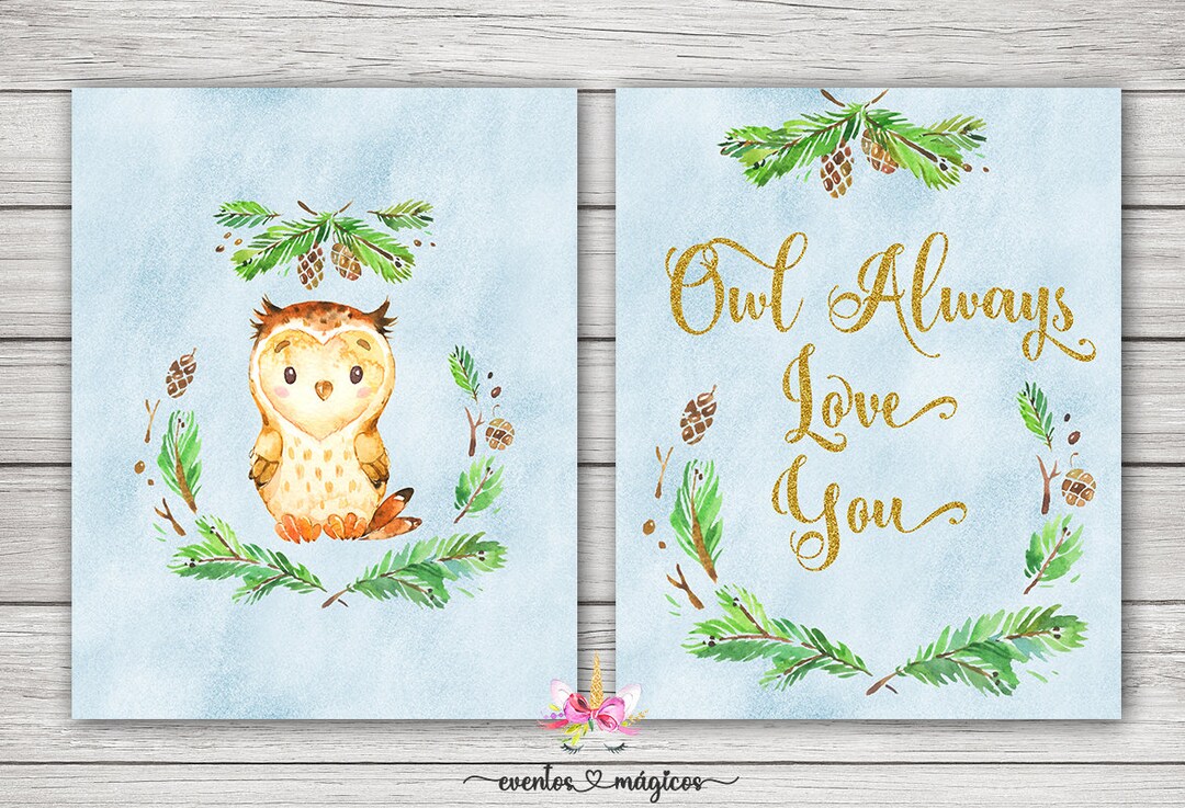 Blue Boy Owl Wall Art, Blue Boy Owl Wall Decor, Digital Printable ...