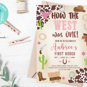 Cowgirl Western Birthday Invitation, Birthday Invite, Saddle Up, Girl ...