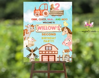 Printable Tractor Welcome Sign - Etsy