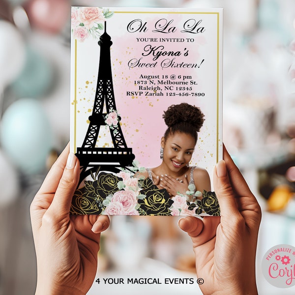 Eiffel Tower Invitation - Etsy