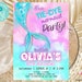 Mermaid Birthday Invitation, Blue & Purple Mermaid Tail Invite, Girl ...