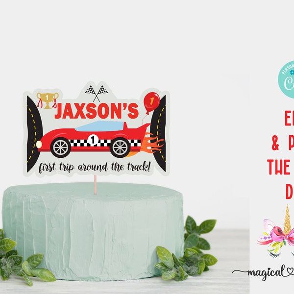 Race Car Topper - Etsy