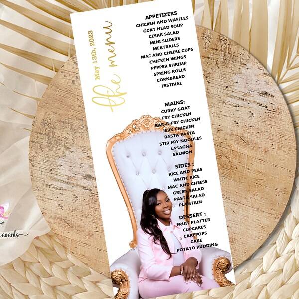 Sweet Sixteen Menus - Etsy