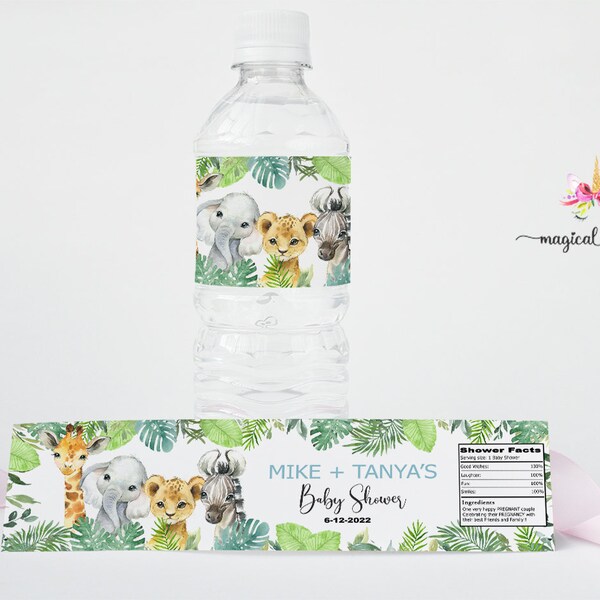 Safari Water Labels - Etsy