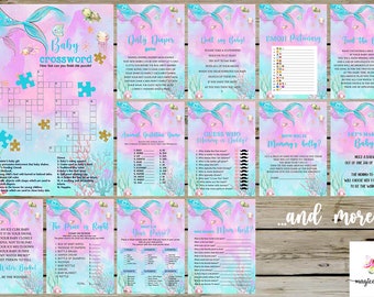 Mermaid Baby Shower Games - Etsy