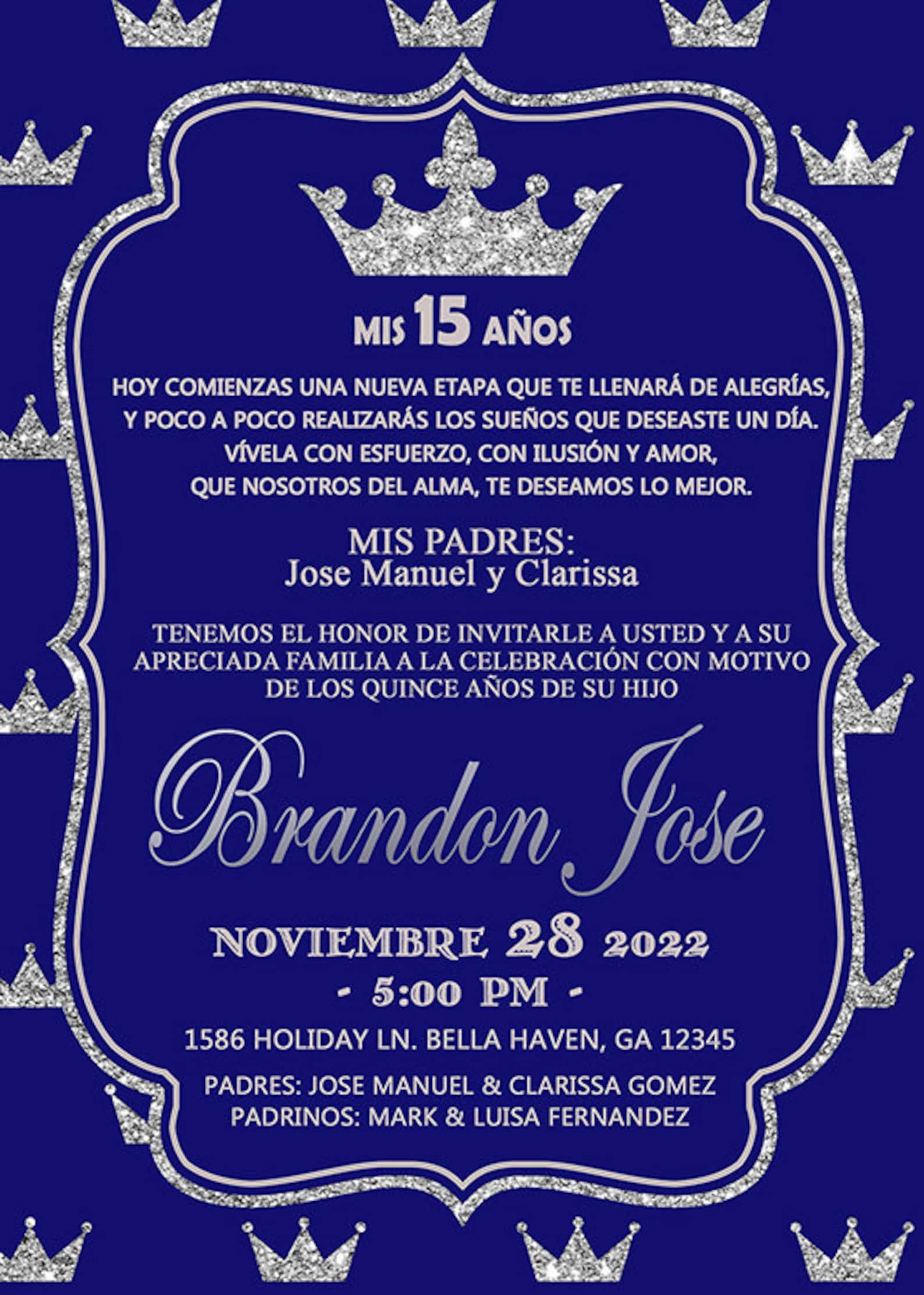 Sweet Fifteen Boy Birthday Invitation Sweet 15 Birthday - Etsy