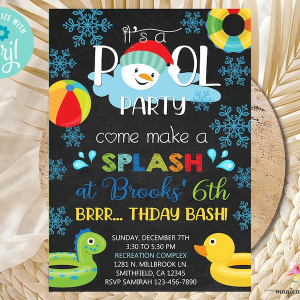 Winter Pool Party - Etsy