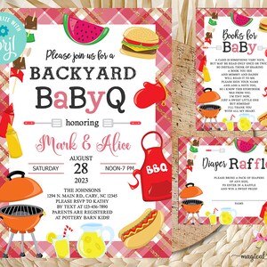 BABY-Q Baby Shower Invitation and Cards, Barbecue BBQ Baby Shower ...
