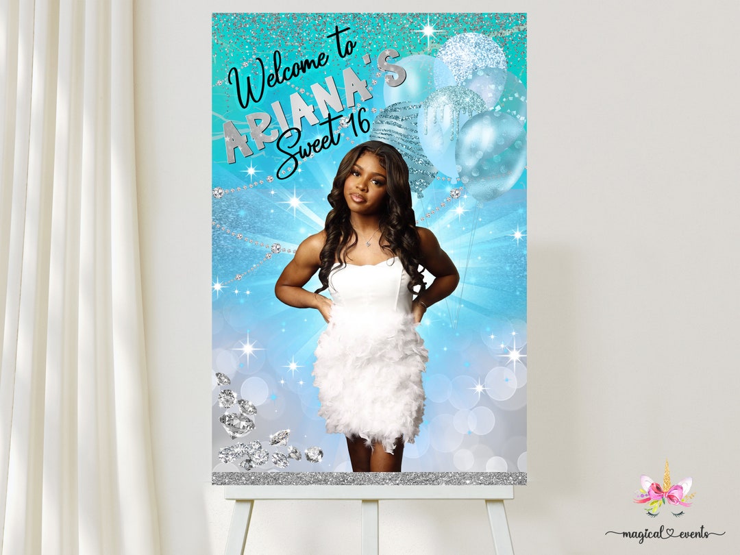 20x30 Inches Sweet Sixteen / Prom Welcome Sign, Photo Sweet 16 Prom ...