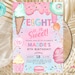 Candy EIGHT is SO SWEET Girl 8th Birthday Invitation, Birthday Invite ...