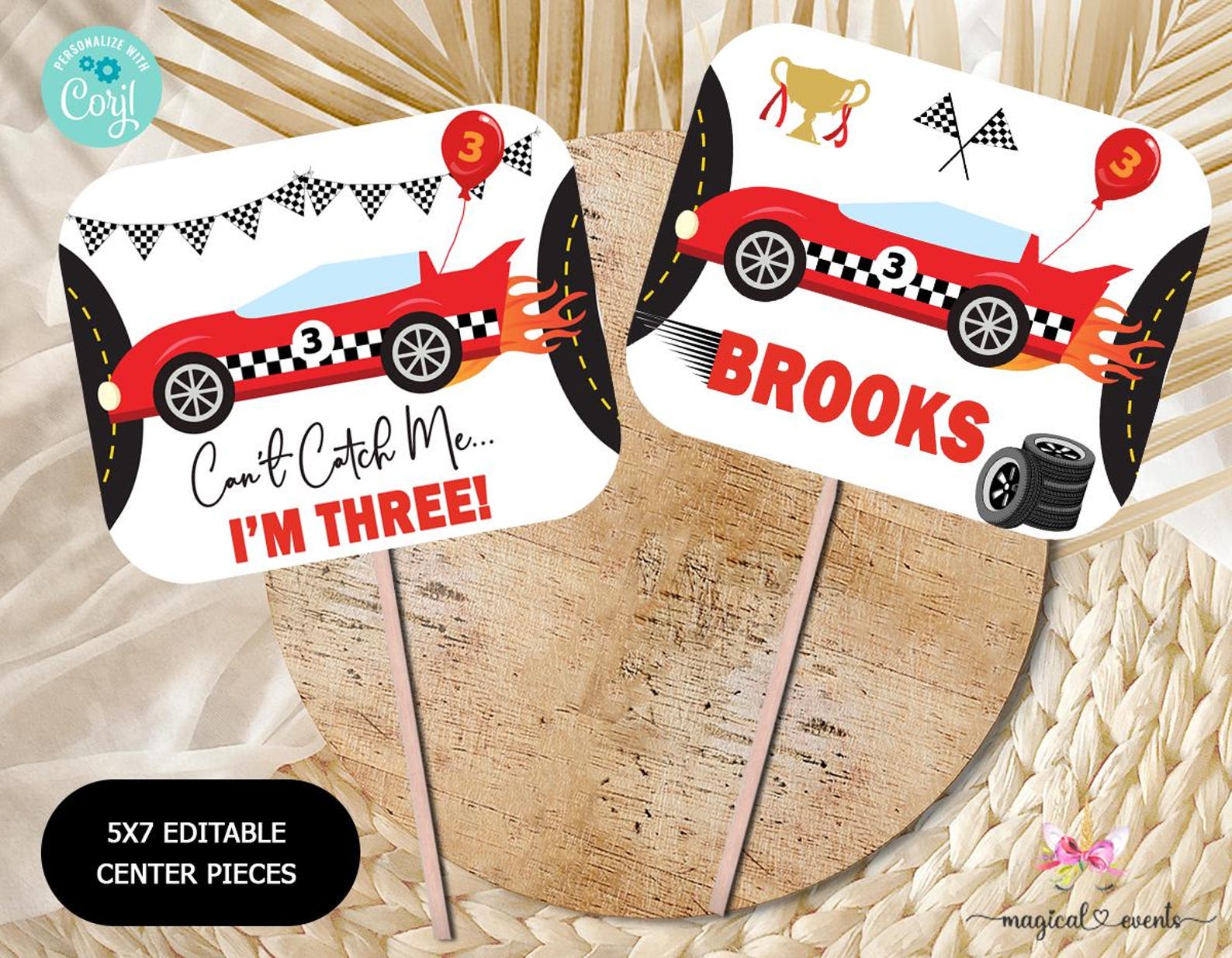 Red Race Car, Can't Catch Me I'm Three, ALL AGES Boy Birthday ...