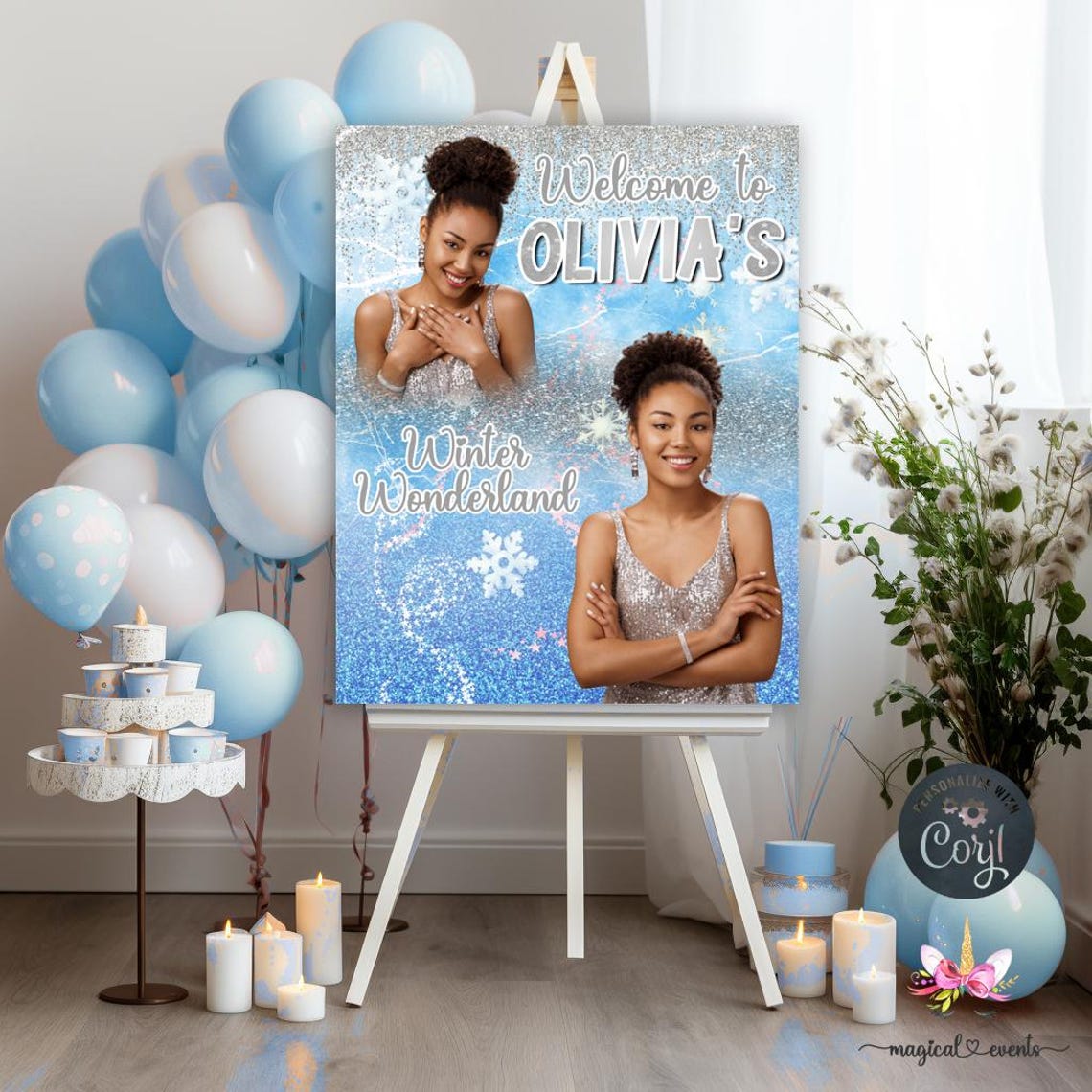 16x20 Inches Sweet Sixteen Welcome Sign, Photo Sweet 16 / Prom Welcome ...