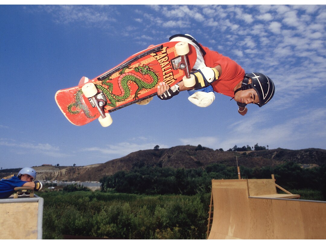 Steve Caballero Skates the Chin Ramp 1986 Vintage 8.5"x11" Print by ...
