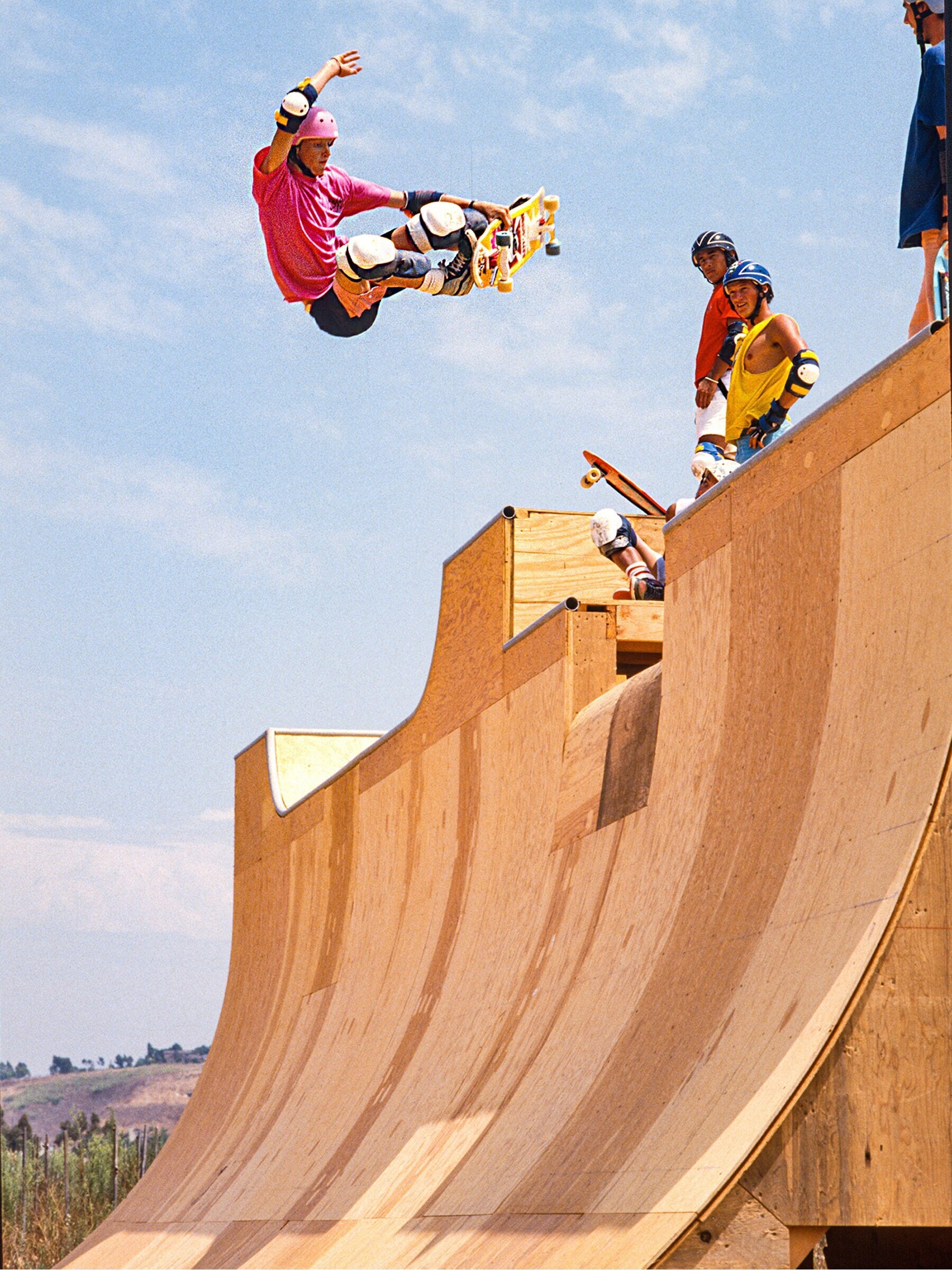 Tony Hawk Skates the Chin Ramp:1986 as Mike Mcgill, Lance Mountain and ...