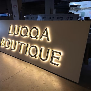 3D Halo Lit Letters, Business Logo Sign, Metal Backlit Sign, Custom Led ...