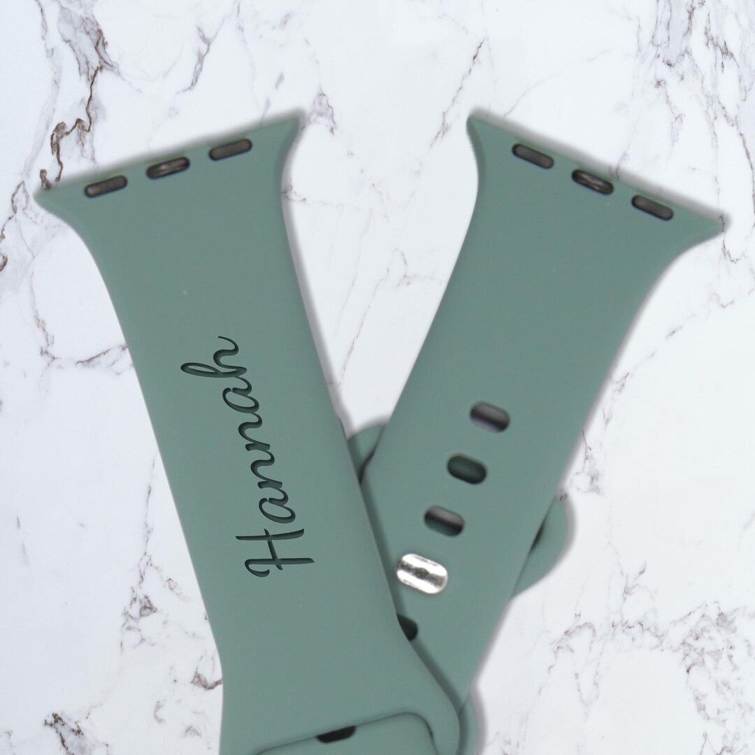 Custom Apple Silicone Watch Band Laser Engraved Watch Strap ...