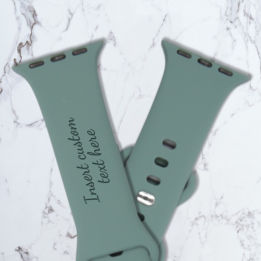 Custom Apple Silicone Watch Band Laser Engraved Watch Strap ...