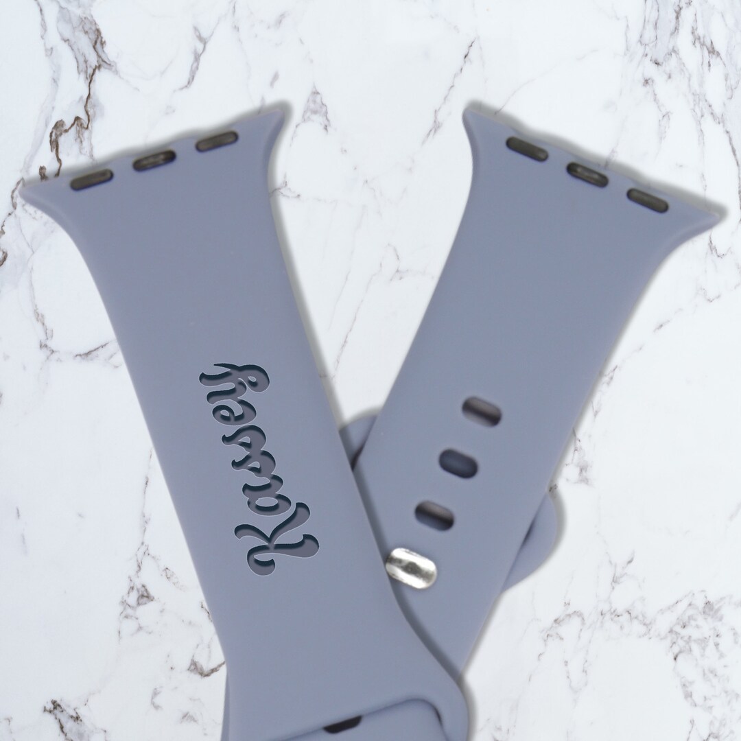 Custom Apple Silicone Watch Band Laser Engraved – Watch Strap ...