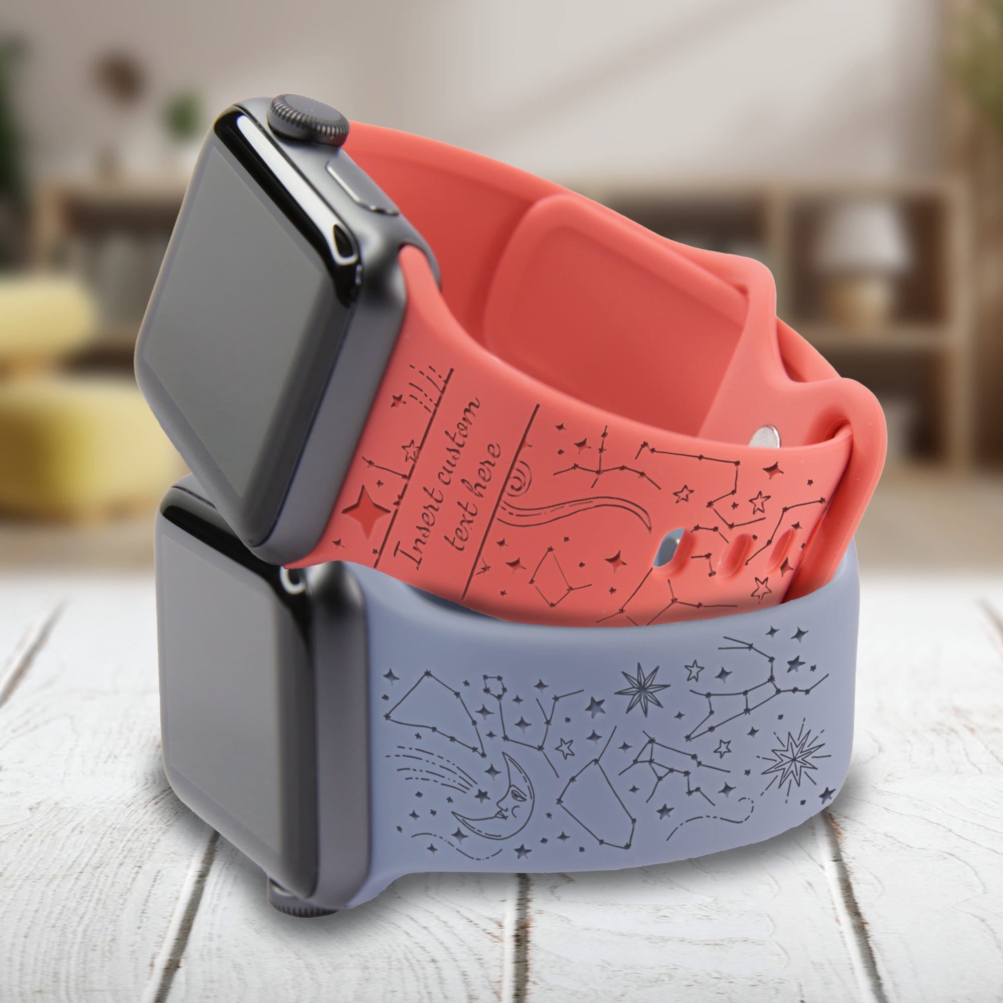 Custom Apple Silicone Watch Band Laser Engraved Watch Strap - Etsy