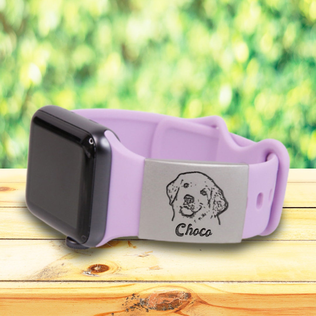 Medical Alert ID Tag 18mm-22mm for Apple Silicone Watch Band, Custom ...