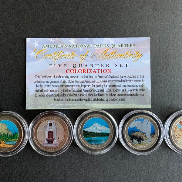 National Park Colorized Quarters - Etsy
