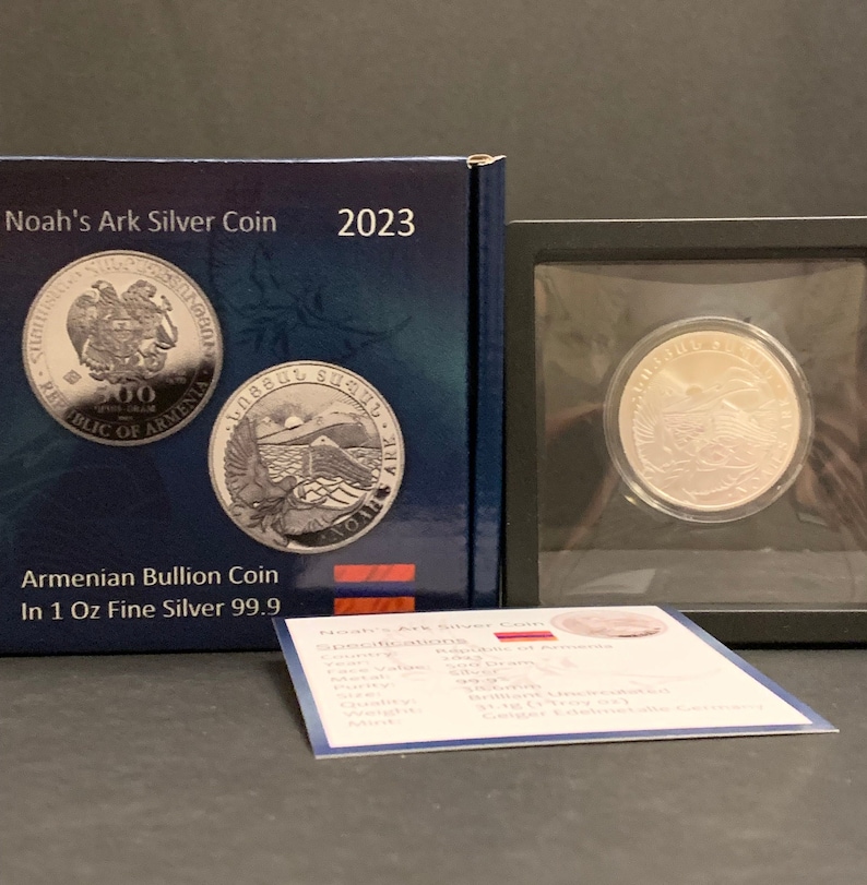 Armenian Noah's Ark 1 Oz 2023 Silver Coin .999 Proof-like in Box - Etsy