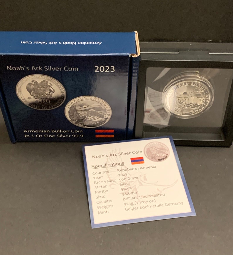 Armenian Noah's Ark 1 Oz 2023 Silver Coin .999 Proof-like in Box - Etsy