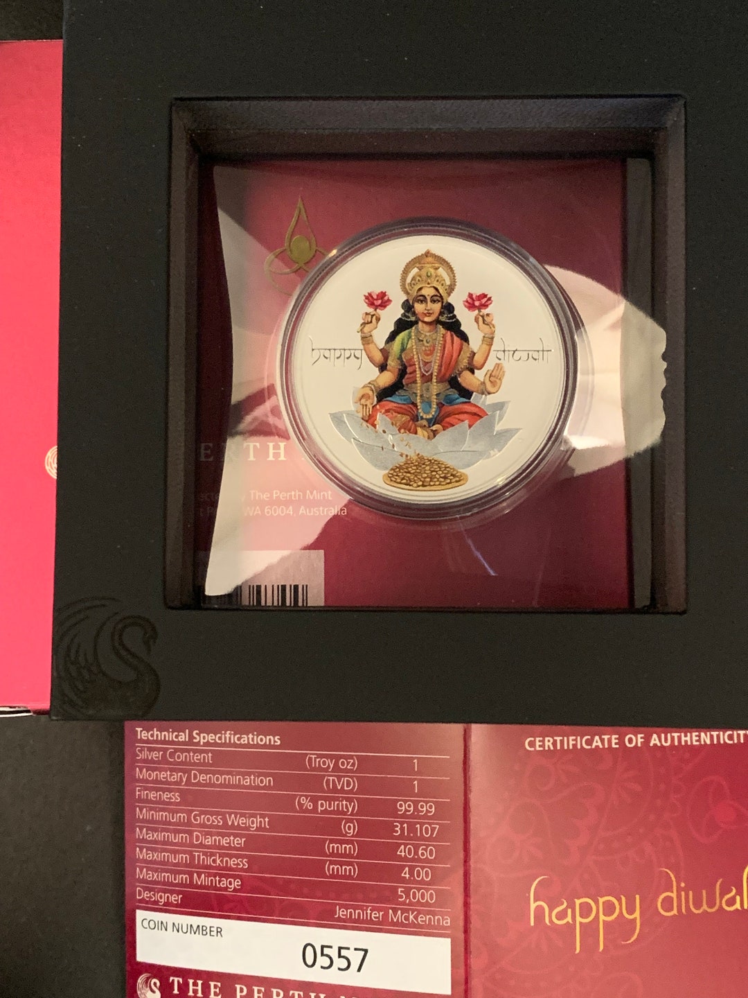 Tuvalu 2017 Happy Diwali Festival 1oz .9999 Silver Color Coin - Etsy