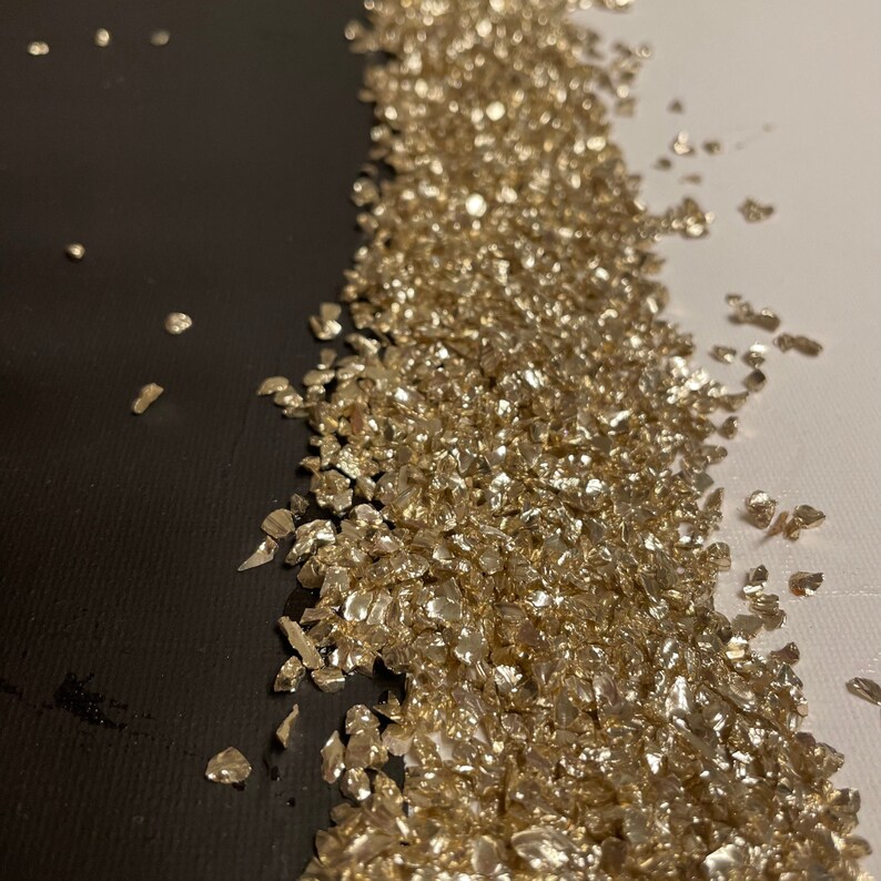 Sunset Luxe: Modern Abstract Art With Gold and Glass Textures - Etsy