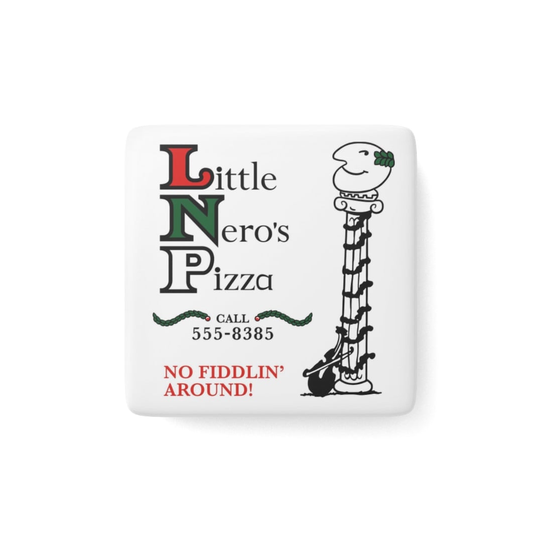 Home Alone Inspired Little Nero's Pizza Box Porcelain Magnet, Square - Etsy