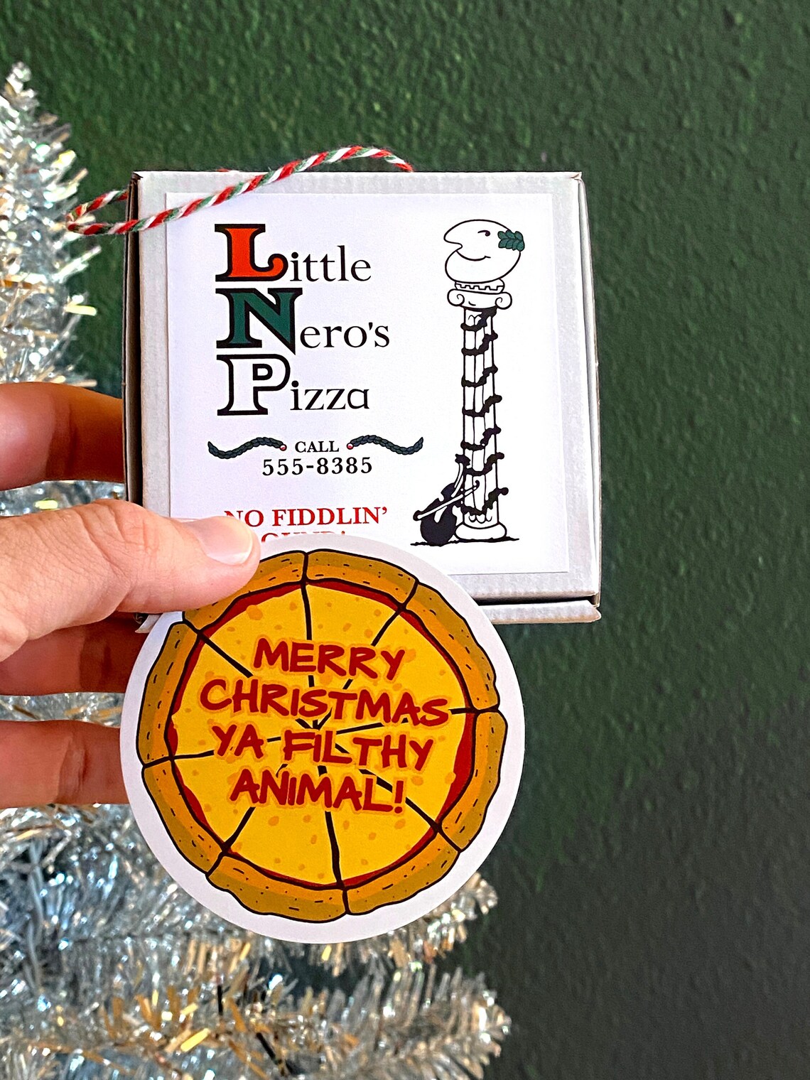 Home Alone Inspired Little Nero's Pizza Box Ornament WITH - Etsy