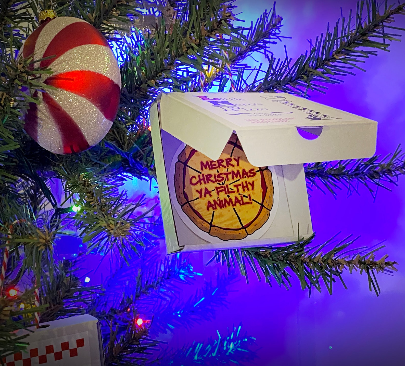 Home Alone Inspired Little Nero's Pizza Box Ornament WITH PIZZA INSIDE ...