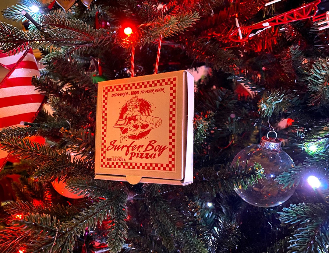 Stranger Things Inspired Surf Pizza Box Ornament - Christmas Tree ...
